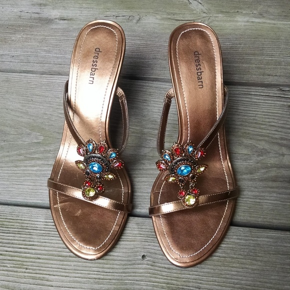 Dress Barn | Shoes | Dressbarn Bronze Stone Age Heels | Poshmark